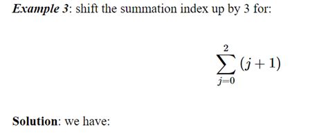 Summation Index Shift
