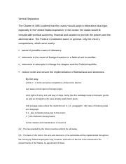 Vertical Separation Docx Vertical Separation The Charter Of 1891 Outlined That The Country