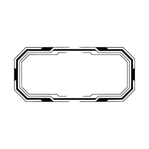 Futuristic Ui Frame Minimalist Tech Border On White 66567571 Vector Art