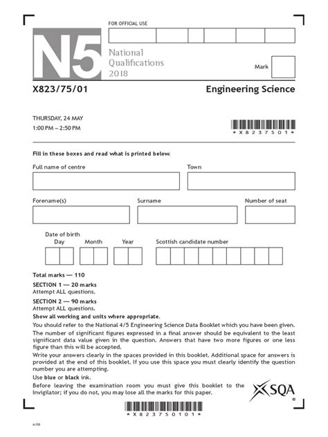 N5 Engineering Science Qp Pdf Electrical Resistance And Conductance