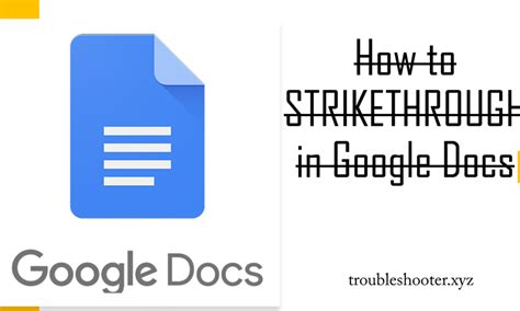 How To Strikethrough Text In Google Docs Techcult