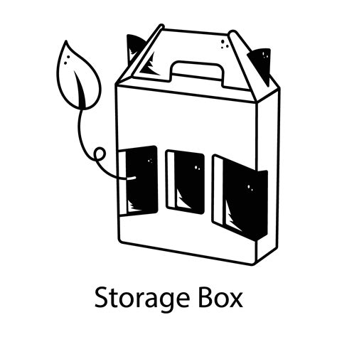 A Doodle Style Icon Of Storage Box Packaging 46800433 Vector Art At