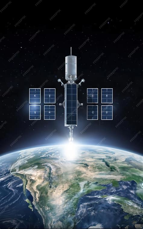 Premium Photo A Satellite Constellation For Global Internet Coverage