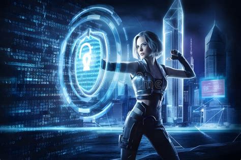 Network Security System Personal Data Information And Cyber Security Technology Services Stock