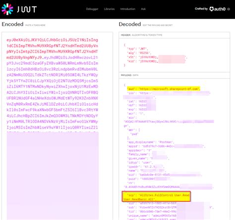 Azure Active Directory Sharepoint Access Token Has Two Different