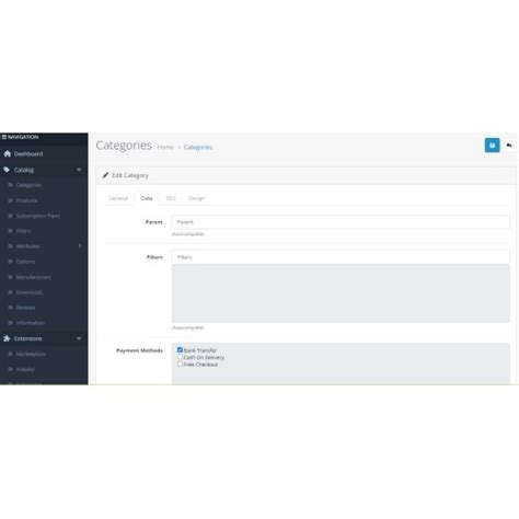 OpenCart Payment Method For Category Vqmod
