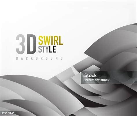 소용돌이 파도 3 차원 효과가 개체 추상 템플릿 벡터 디자인 3차원 형태에 대한 스톡 벡터 아트 및 기타 이미지 3차원 형태 곡선 구부리기 Istock