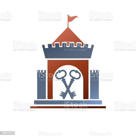 오래 된 요새 장식 고립 벡터 일러스트 레이 션 고 대 성 화려한 흰색 배경에 오래 된 스타일에 로그인 합니다 0명에 대한 스톡 벡터 아트 및 기타 이미지 Istock