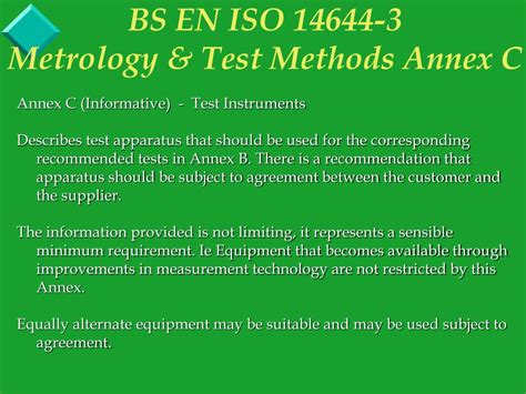 PPT BS EN ISO 14644 3 PowerPoint Presentation Free Download ID 144104