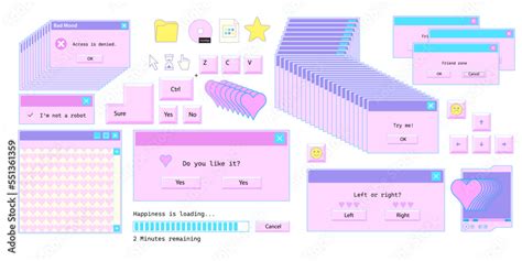 retro message box with buttons icons old user interface windows old