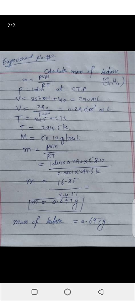 Solved Xperiment Using The Pressure And Volume Data You Collected Course Hero