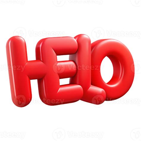 Picturesque Traditional Bold Sans Serif Hello In Flat Red Clean Lines Crisp Edges With