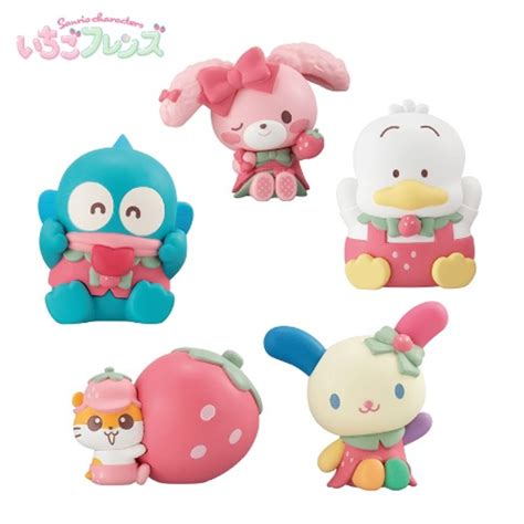 키니나루 산리오 캐릭터즈 딸기 이치고 프렌즈 4탄 미니 피규어 세트