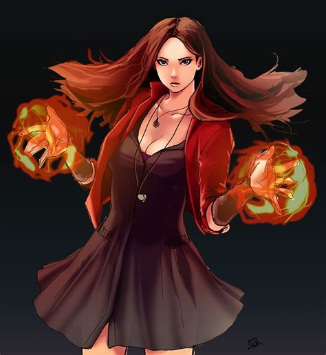 Scarlet Witch Wanda Maximoff Fan Art Sexy