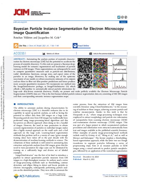 Pdf Bayesian Particle Instance Segmentation For Electron Microscopy Image Quantification