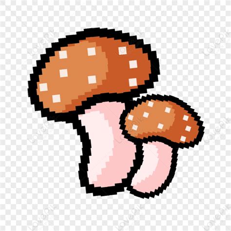 픽셀 일러스트 아트 게임은 두 개의 버섯을 공급합니다 색깔 예술 소품 Png 일러스트 무료 다운로드 Lovepik