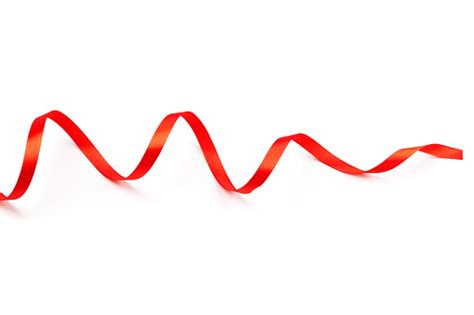 흰색 배경에 고립 된 곱슬 머리를 가진 아름다운 빨간 새틴 리본 0명에 대한 스톡 사진 및 기타 이미지 0명 공단 공휴일 Istock