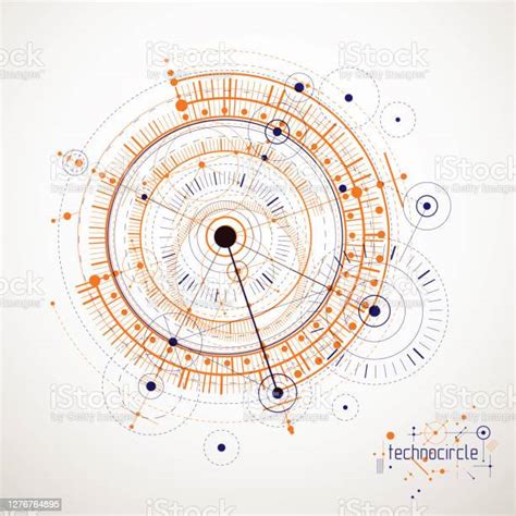 원과 라인으로 만든 엔지니어링 기술 벡터 벽지 기술 드로잉 추상적 배경 0명에 대한 스톡 벡터 아트 및 기타 이미지 0명 건설 기계류 건설 산업 Istock