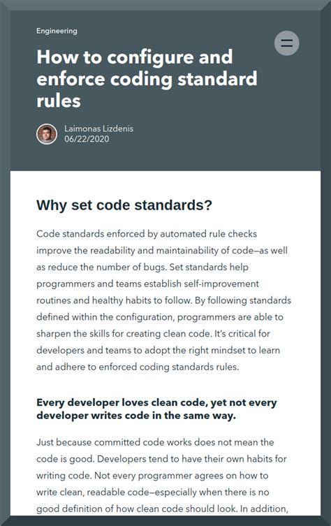 how to configure and enforce coding standard rules coding self improvement coding standards