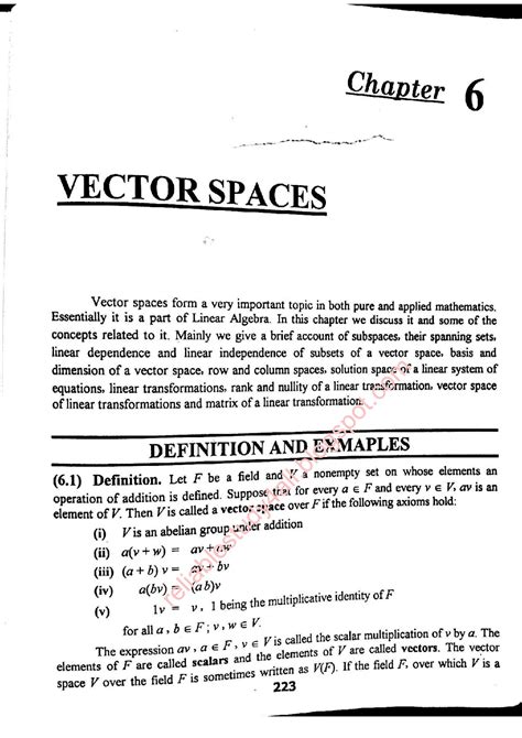 Mathematical Methods Chap Vectorspace By Smyosuf Free Download Pdf