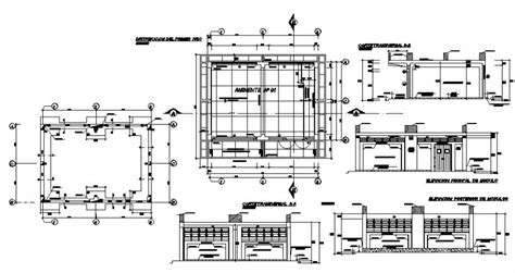 Construction Detail Of Single Room D View Plan And Section CAD Block Layout Dwg File