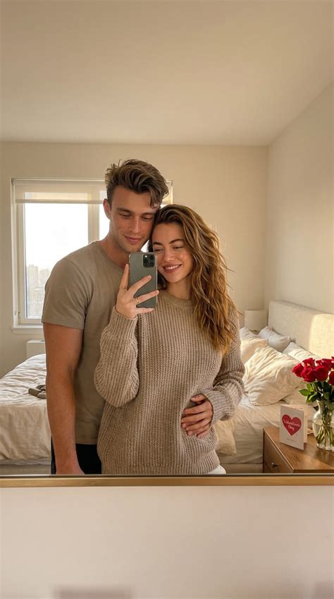 Valentines Day Couple Mirror Selfie Poses Aesthetic And Hidden Face