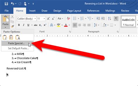 Comment Inverser Une Liste Numérotée Ou à Puces Dans Microsoft Word