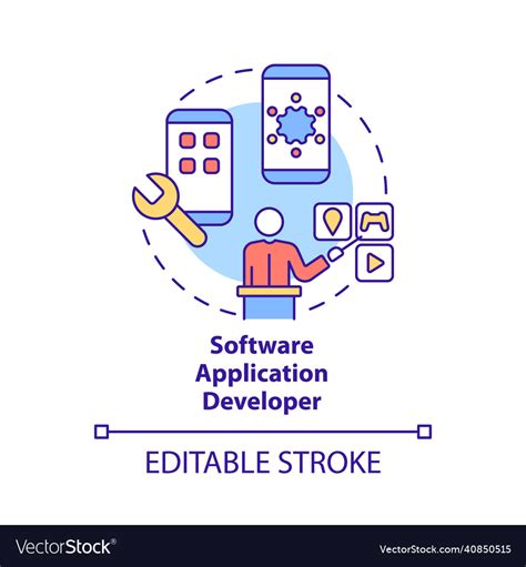 Software Application Developer Concept Icon Vector Image
