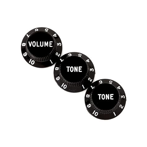 Fender Stratocaster Control Knobs Set Of 3 Volumetonetone Black