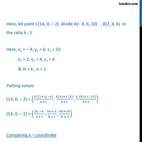 Example 8 Using Section Formula Prove That Three Points