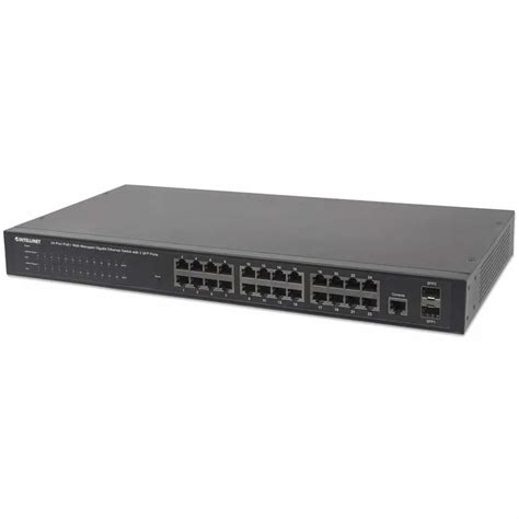 Intellinet 24 Port Gigabit Ethernet Poe Web Managed Switch With 2 Sfp Ports 24 X Poe Ports