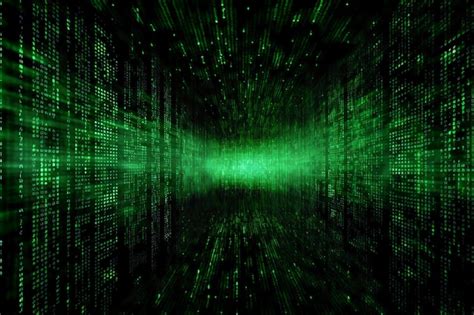 premium photo matrix binary code background ai generative