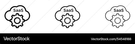 Saas Icon Royalty Free Vector Image Vectorstock