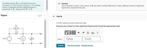 Solved A Variable Resistor Ro Is Connected Across The