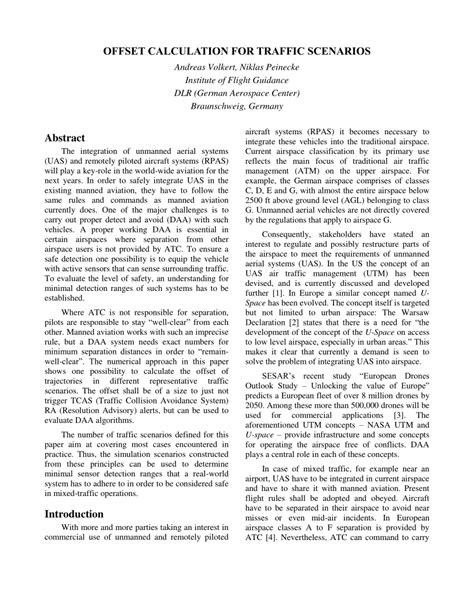 PDF Offset Calculation For Traffic Scenarios