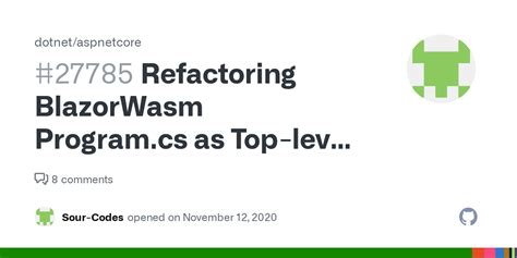 refactoring blazorwasm program cs as top level statements throws