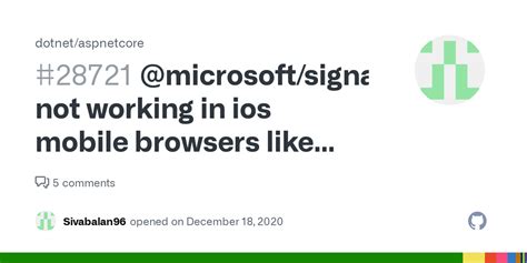 Microsoftsignalr Not Working In Ios Mobile Browsers Like Safari