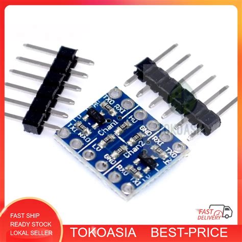 Jual I2C Logic Level Converter 5V 3 3V Bi Directional 2 Channel 2 Way IIC I2C UART 3 3V To 5V