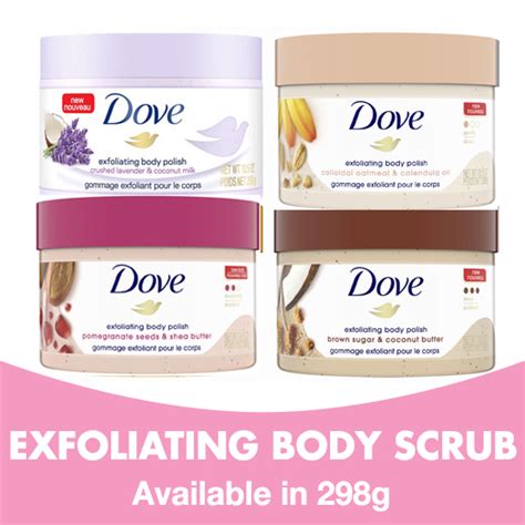 Dove Exfoliating Body Scrub Body Polish G Shopee Singapore