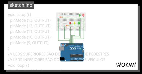 Semaforo Wokwi Esp32 Stm32 Arduino Simulator