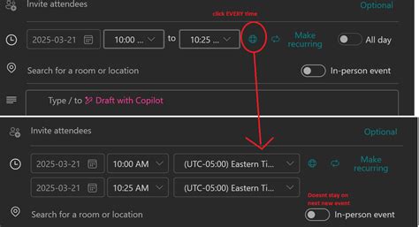 New Outlook Timezone In New Meeting Not Checkboxpersistent Microsoft Community Hub