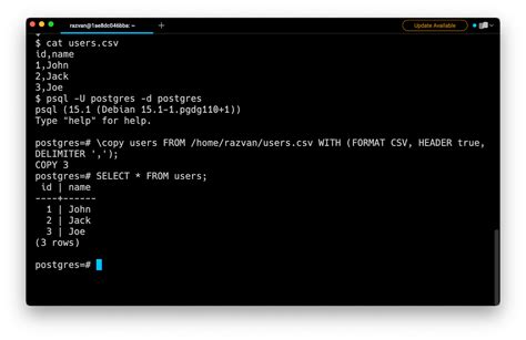 Warp How To Import A Csv Into A Postgresql Database