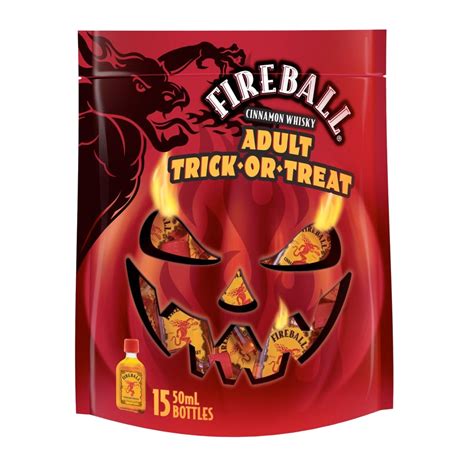 Fireball Cinnamon Whiskey Adult Trick Or Treat Bag 66 Proof 15 Pack