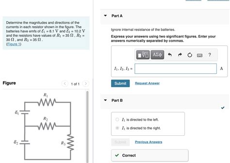 Solved Part Adetermine The Magnitudes And Directions Of