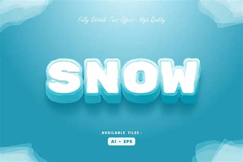 Snow Editable Text Effect Free Download Photoshopresource