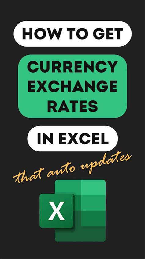 Excel Trick To Get Currency Exchange Rate For Currency Conversion In Excel Artofit