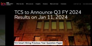 TCS Smart Hiring Previous Year Question Paper Download PDF