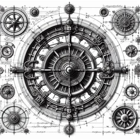 A Drawing Of A Clock PNG Images PNG Free Download Pikbest