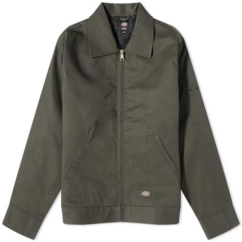 Dickies Mens Lined Eisenhower Jacket In Olive Green Dickies Construct