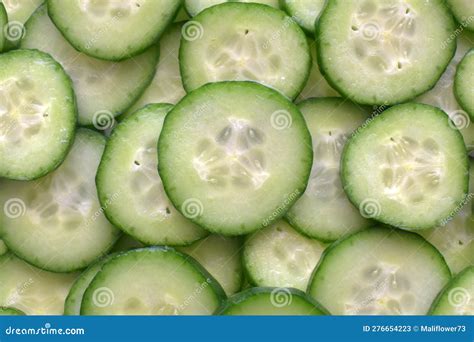 Cucumber Slices Texture Background Stock Image Image Of Cucumbers
